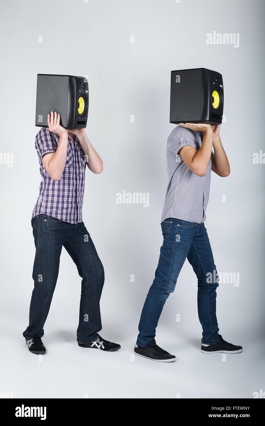 Two funny boys speakers hi-res stock photography and images - Alamy