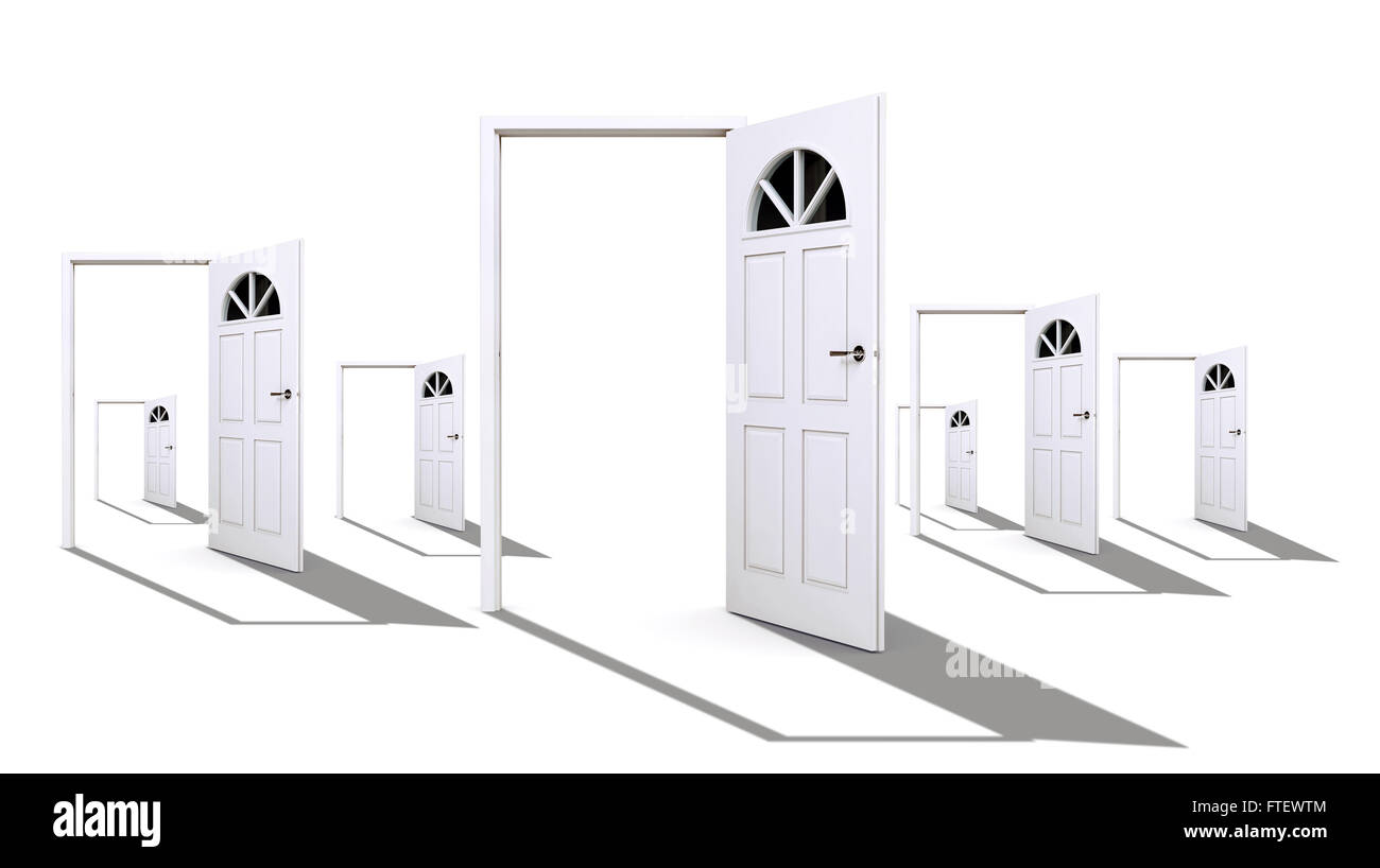 White open doors Stock Photo - Alamy