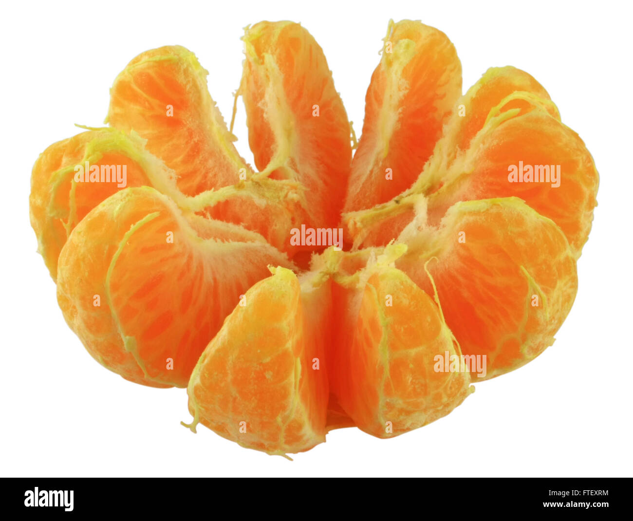 peeled mandarin isolated on white background Stock Photo - Alamy