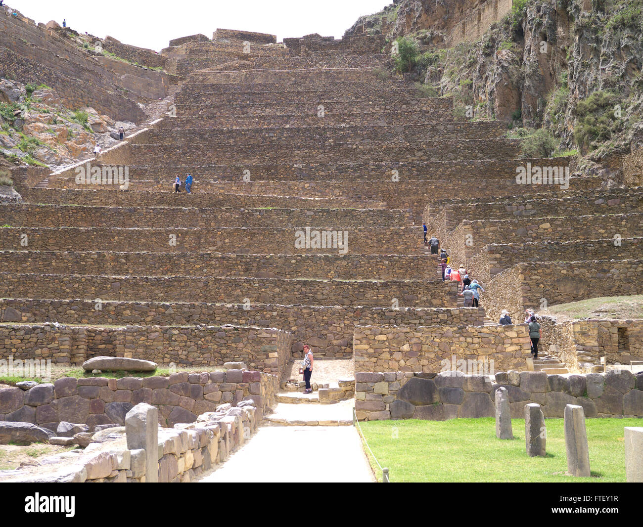 Ollantaytambo Inca terraces Stock Photo - Alamy
