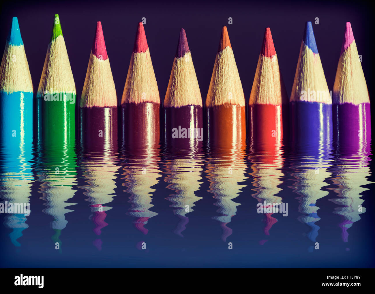 Colored pencils in various angles Stock Photo - Alamy