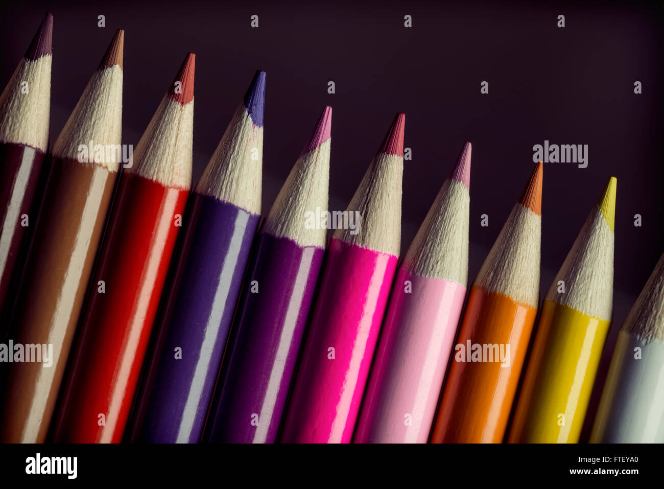 Colored pencils in various angles Stock Photo - Alamy