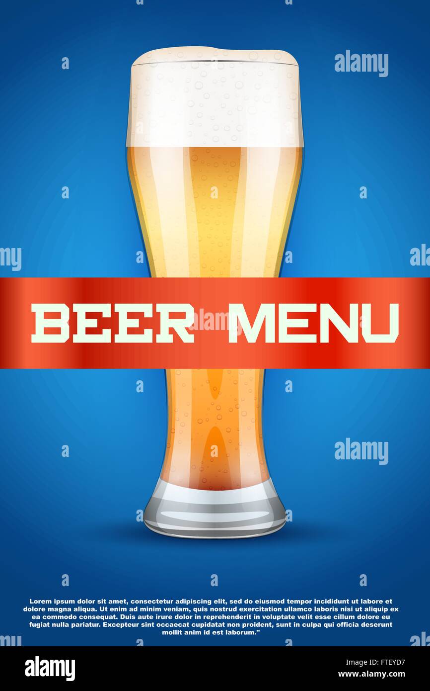 Beer menu poster or cover Stock Vector Image & Art - Alamy