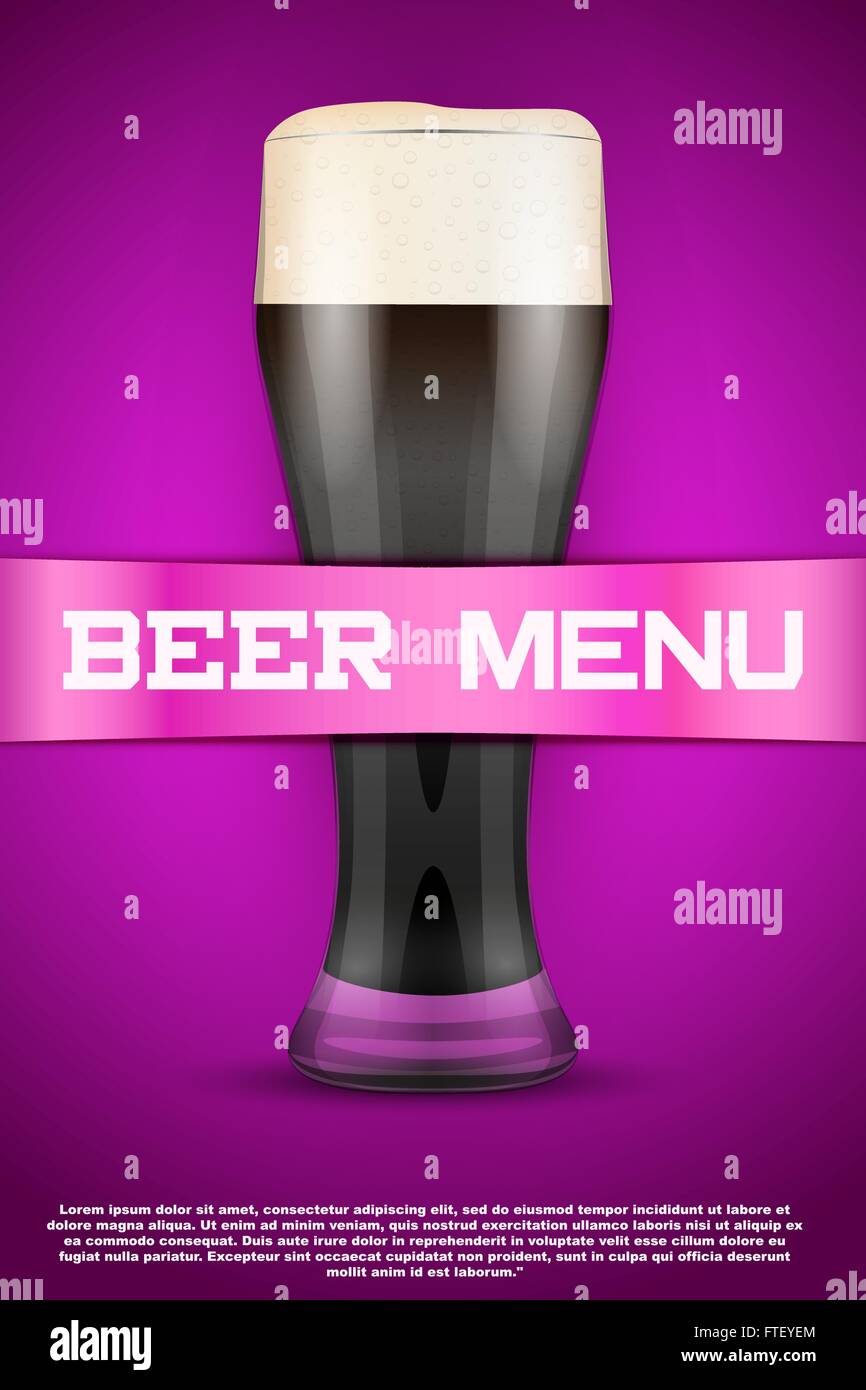 Beer menu poster or cover Stock Vector Image & Art - Alamy