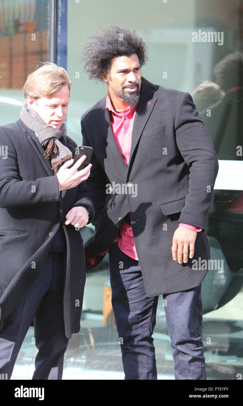 David Haye outside ITV Studios Featuring: David Haye Where: London ...