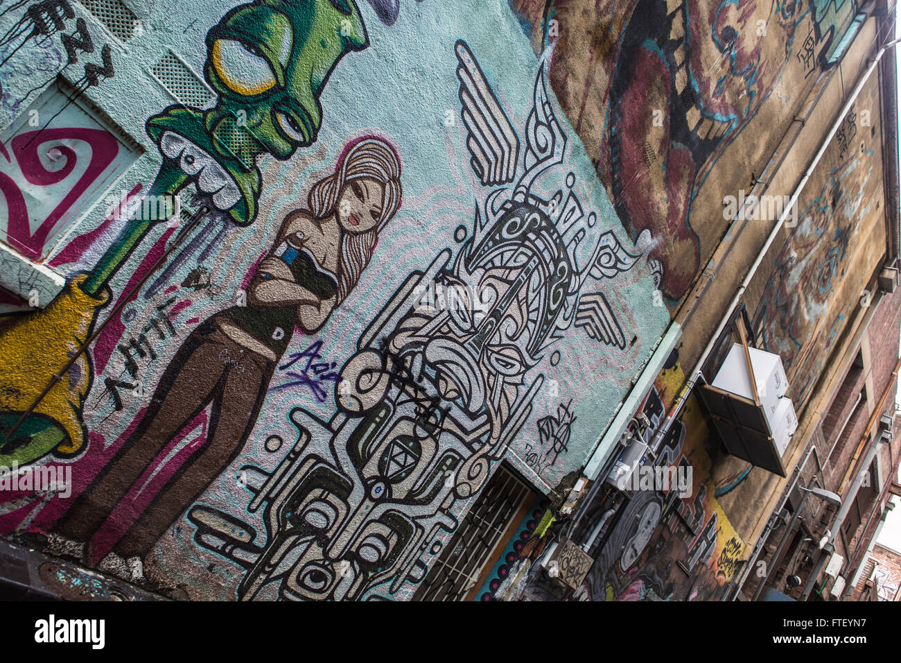 Graffiti in city centre Stock Photo - Alamy