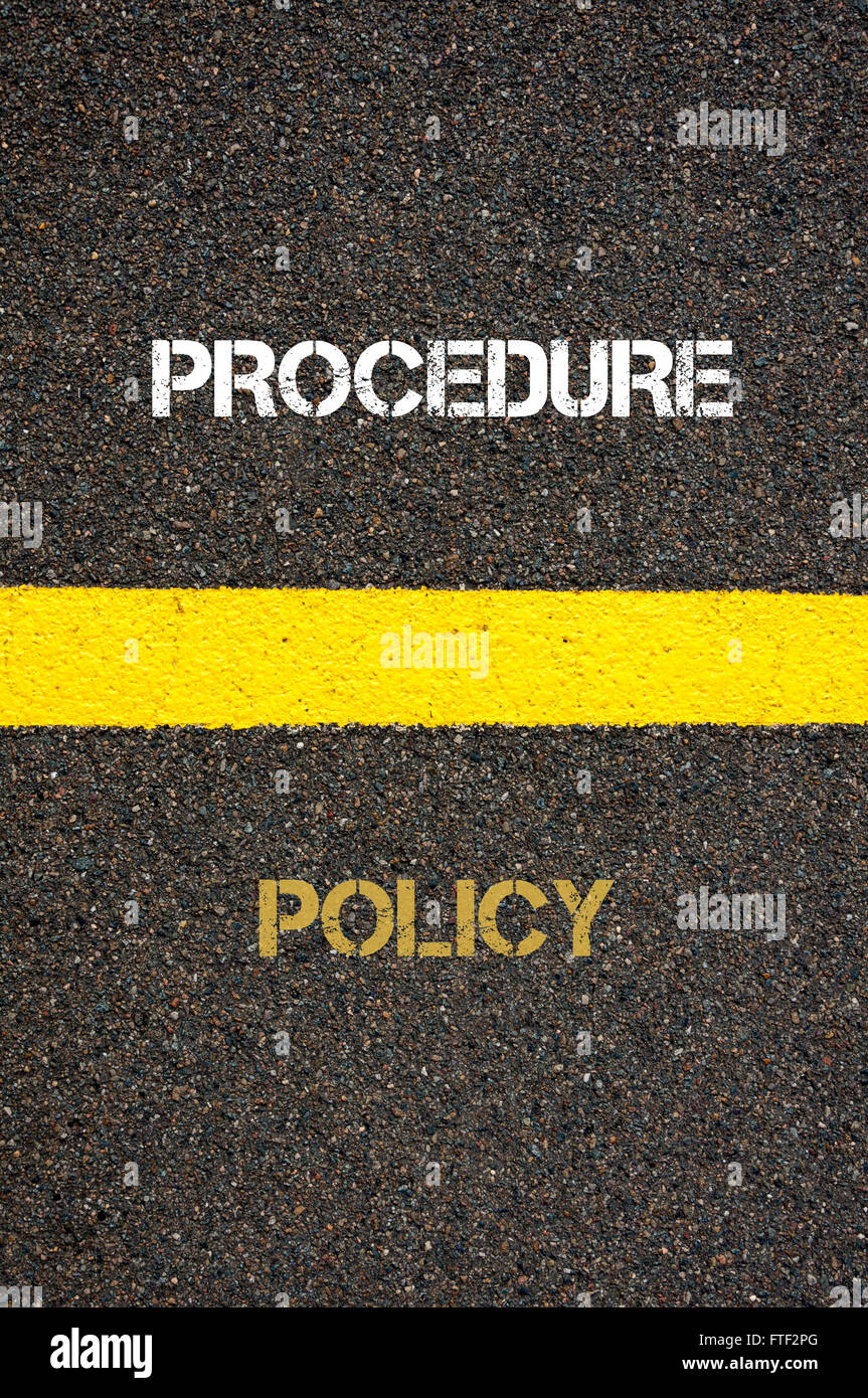 Procedure words hi-res stock photography and images - Alamy