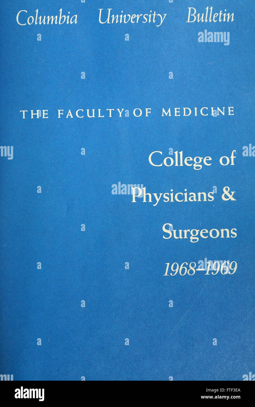 A 1968 bulletin providing essential information about Columbia ...