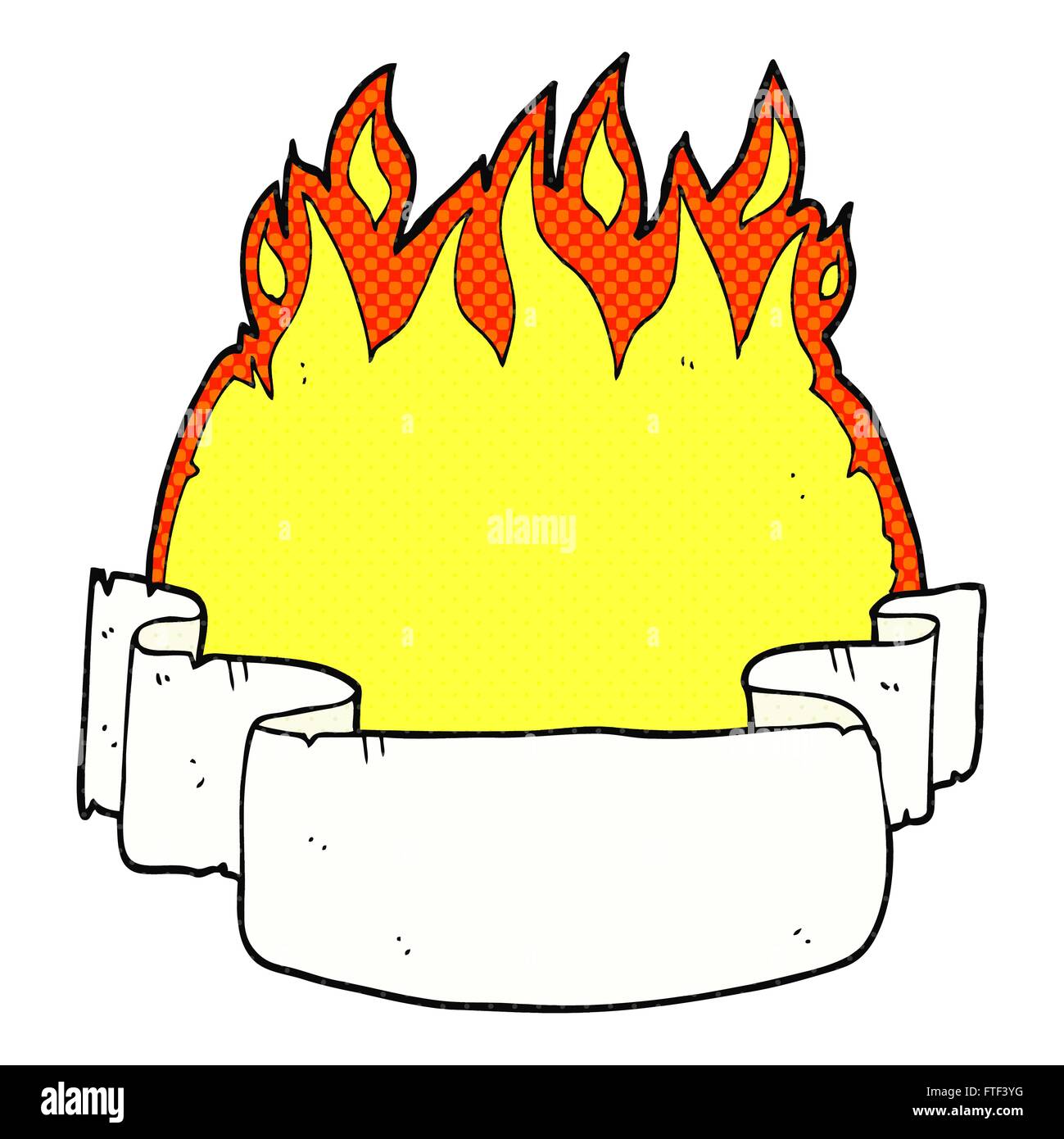 freehand drawn comic book style cartoon banner Stock Vector Image & Art ...