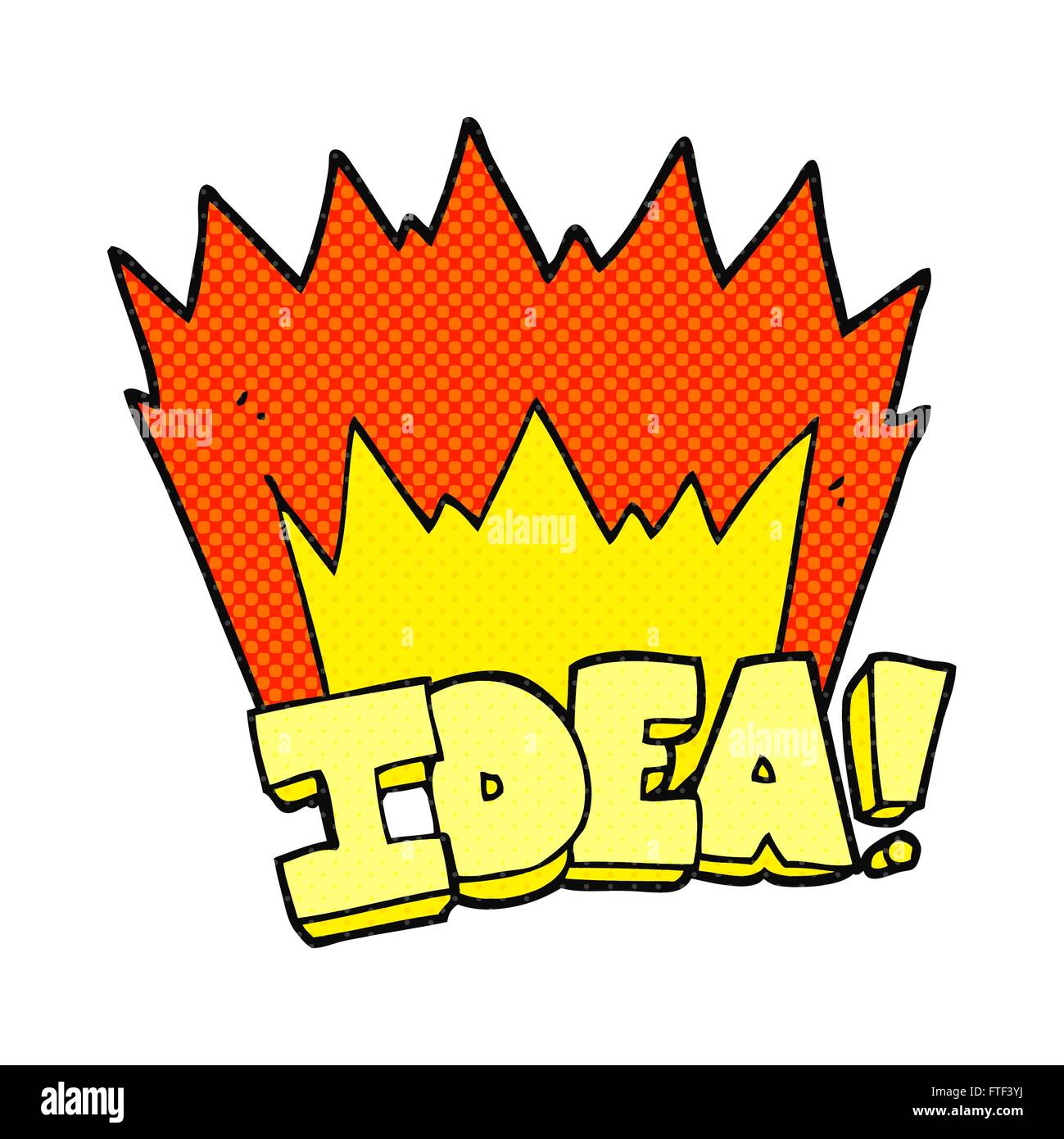 freehand drawn comic book style cartoon idea symbol Stock Vector Image ...