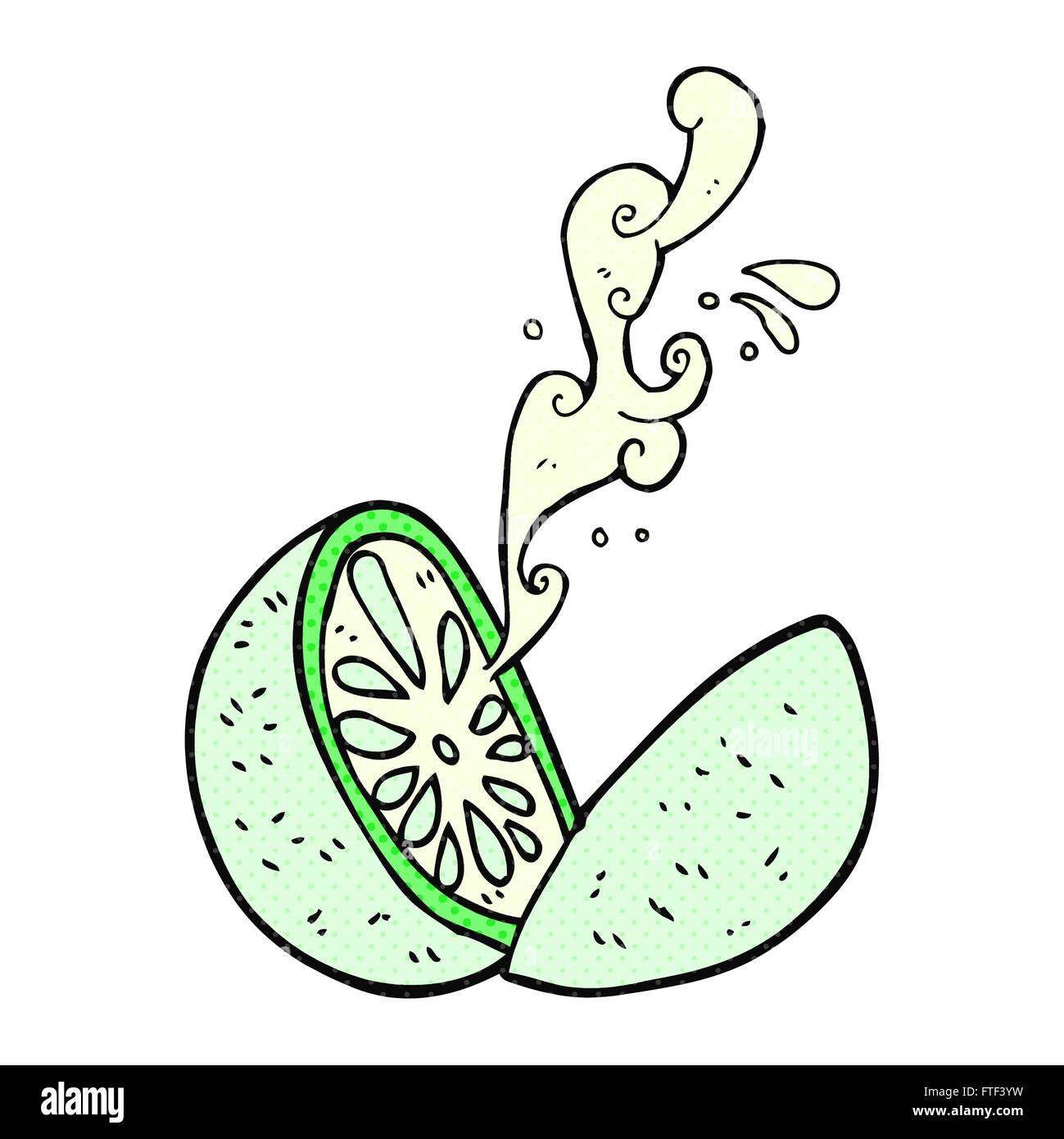 freehand drawn comic book style cartoon melon Stock Vector Image & Art ...