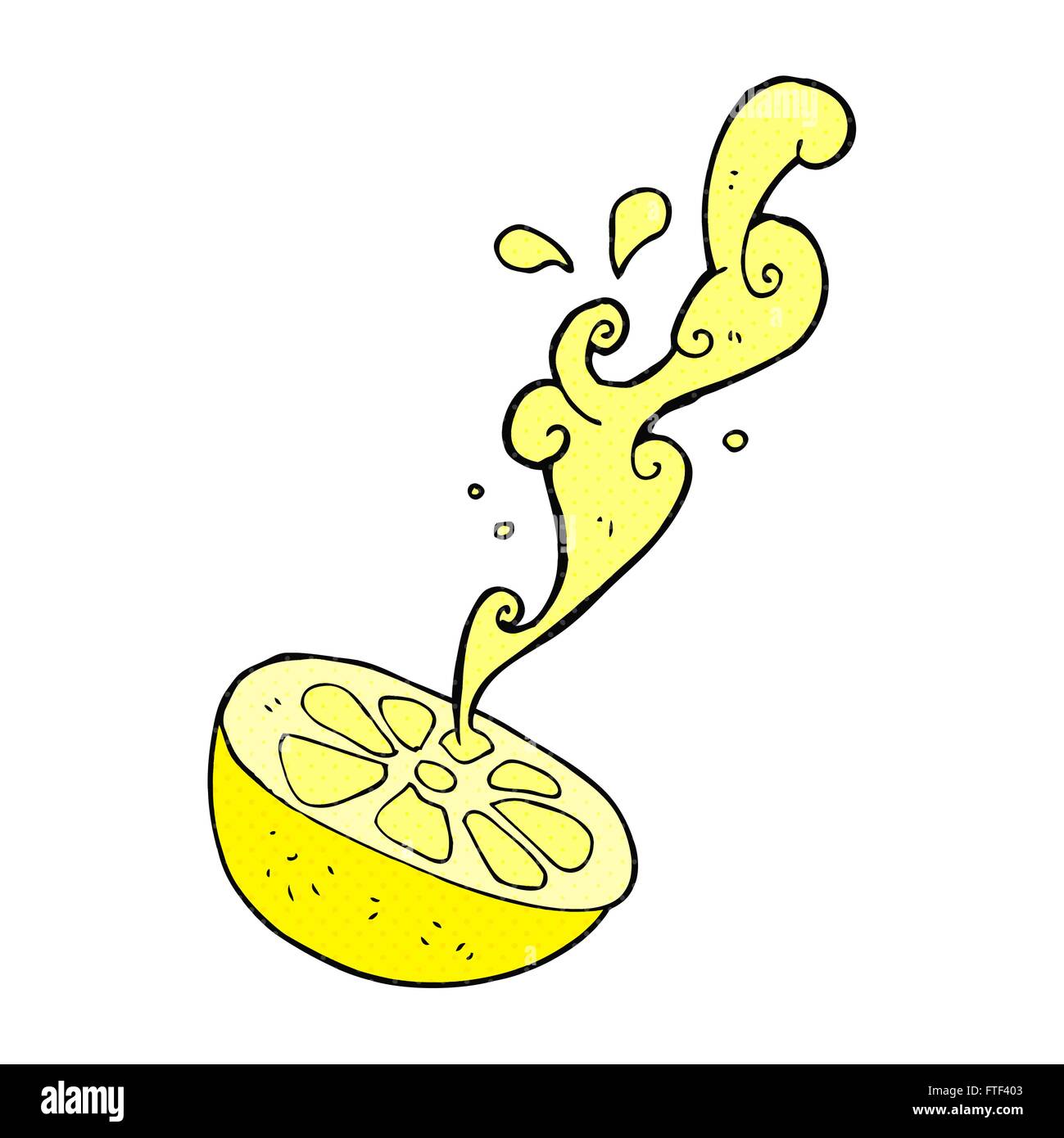 freehand drawn comic book style cartoon lemon Stock Vector Image & Art ...