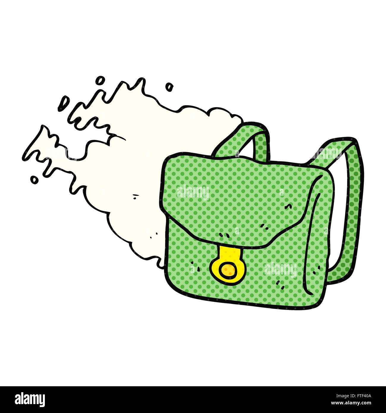 freehand drawn comic book style cartoon backpack Stock Vector Image ...