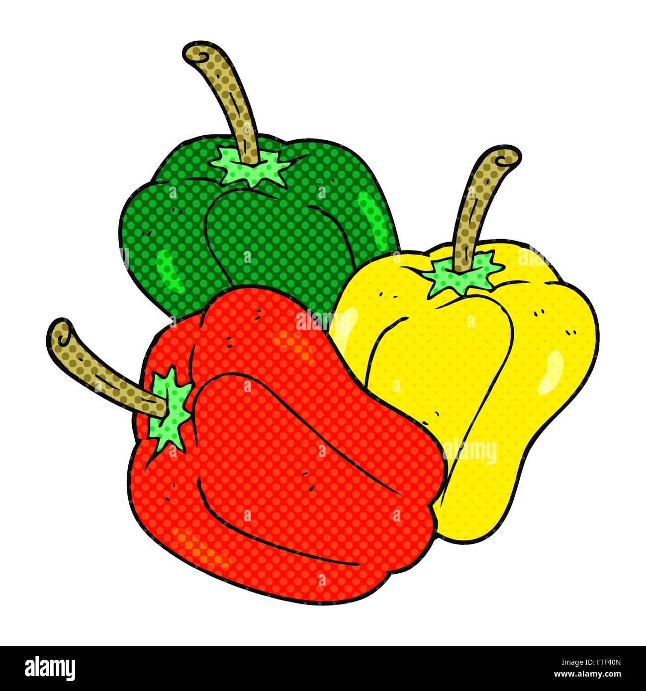 freehand drawn comic book style cartoon peppers Stock Vector Image ...