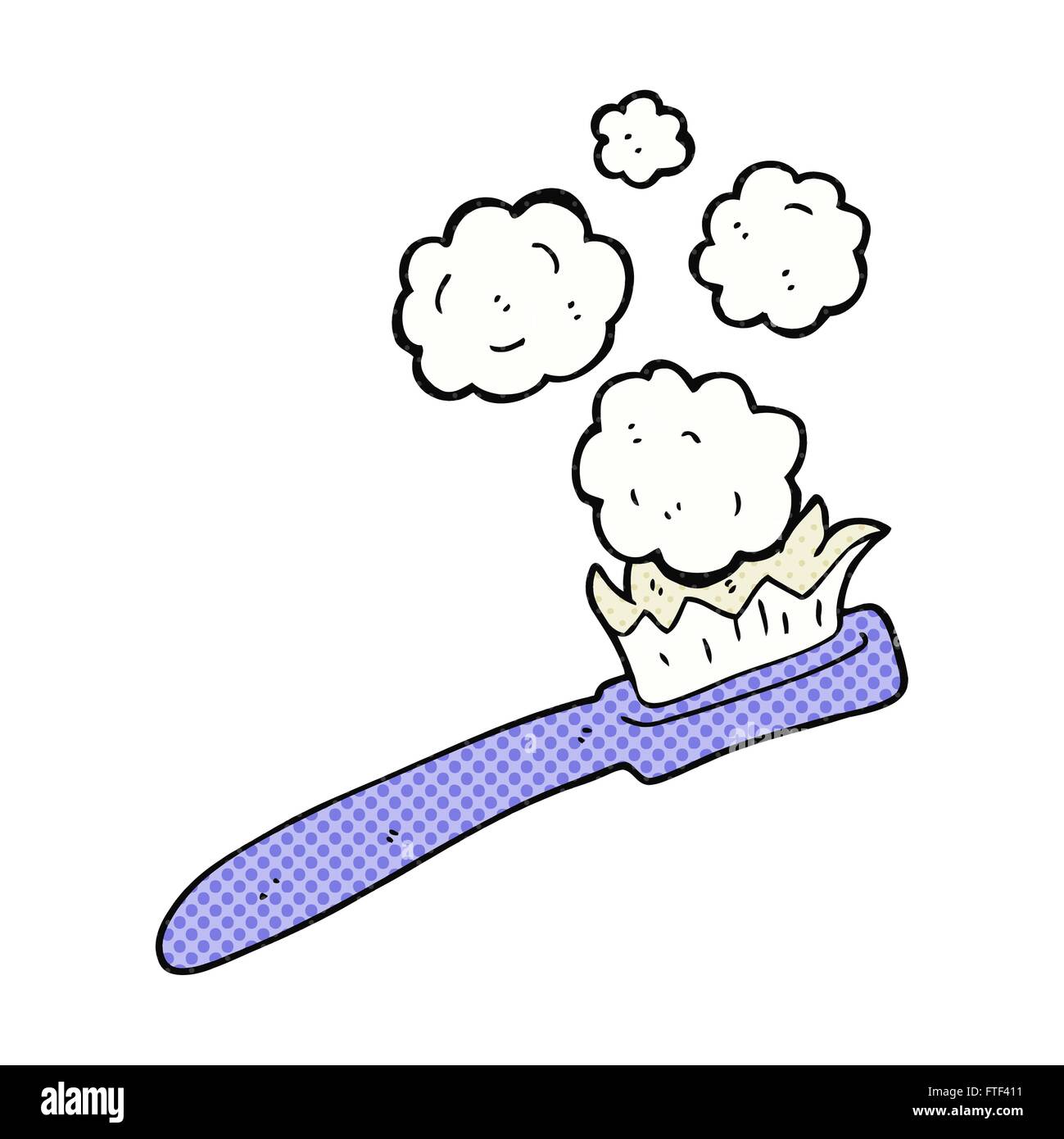 Freehand drawn retro cartoon toothbrush Stock Vector Images - Alamy