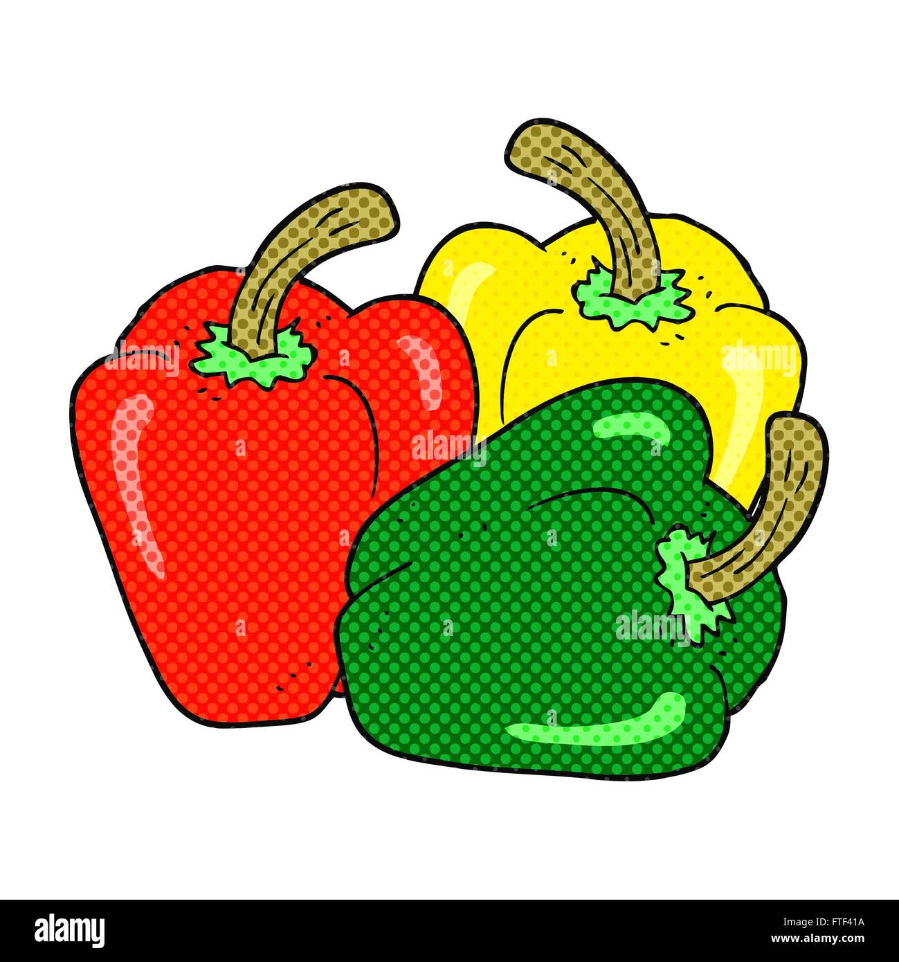 freehand drawn comic book style cartoon peppers Stock Vector Image ...