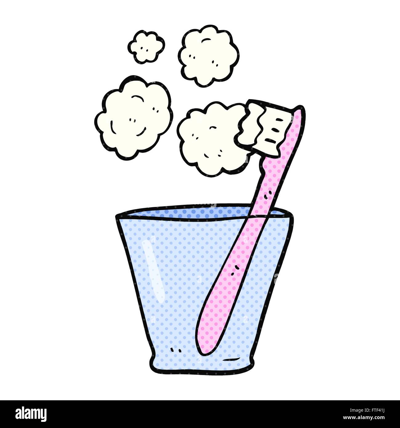 Freehand drawn retro cartoon toothbrush hi-res stock photography and ...