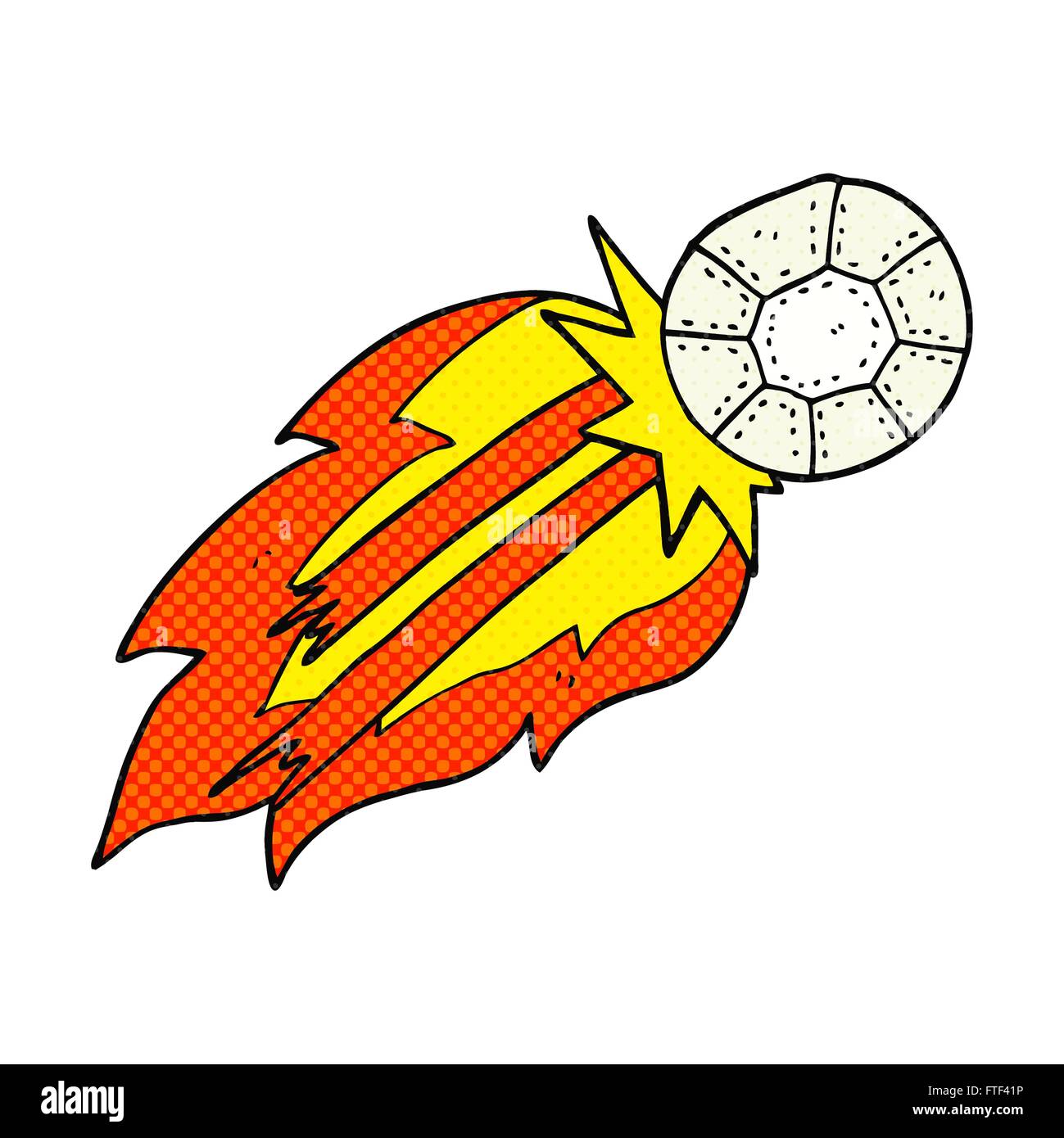 freehand drawn comic book style cartoon soccer ball Stock Vector Image ...