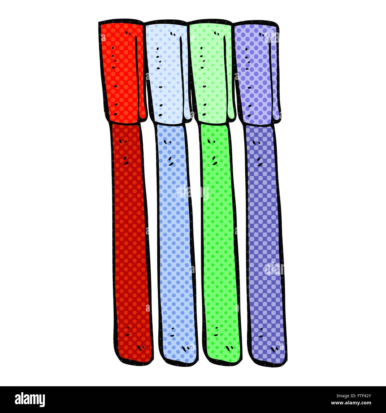 freehand drawn comic book style cartoon pens Stock Vector Image & Art ...