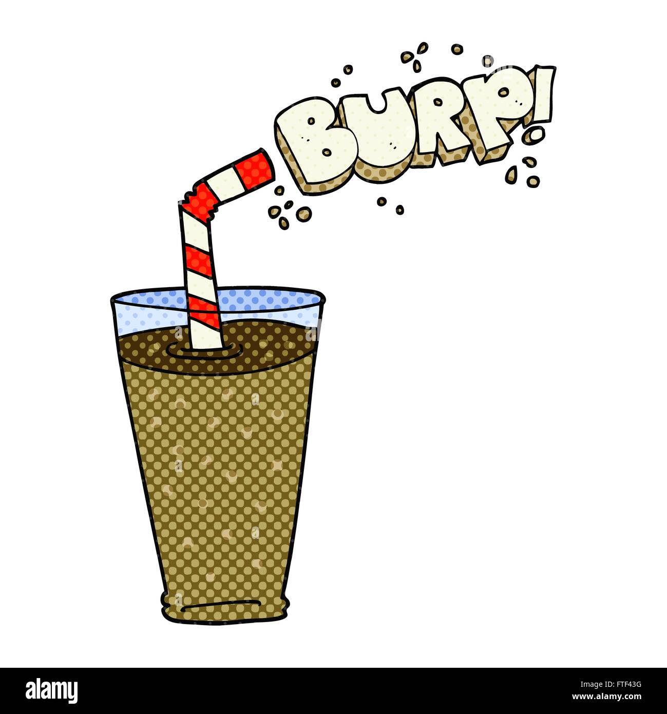 freehand drawn comic book style cartoon fizzy drink in glass Stock Vector Image & Art - Alamy