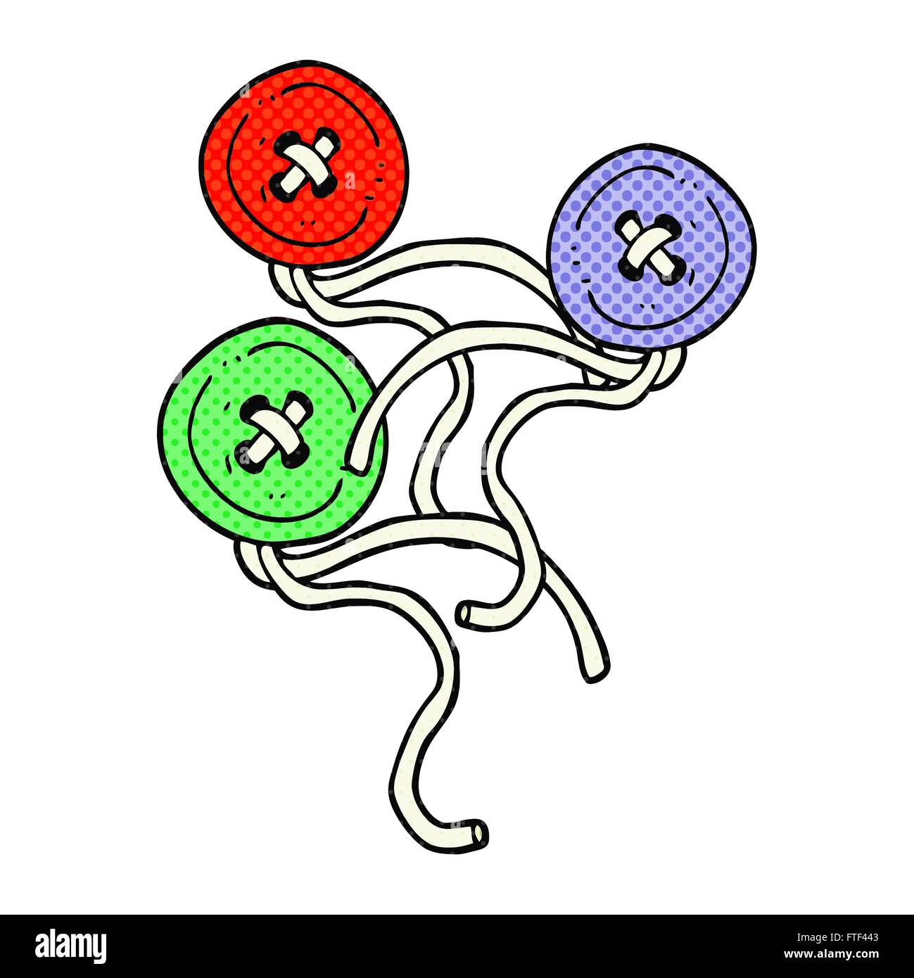 freehand drawn comic book style cartoon buttons Stock Vector Image ...