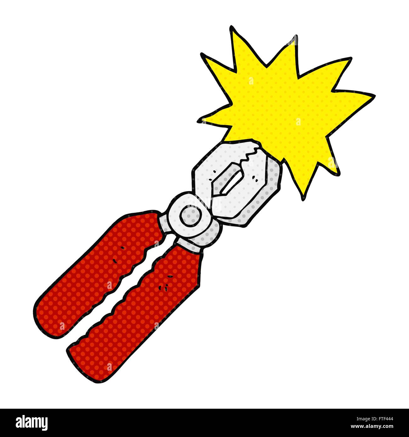 freehand drawn comic book style cartoon pliers Stock Vector Image & Art ...