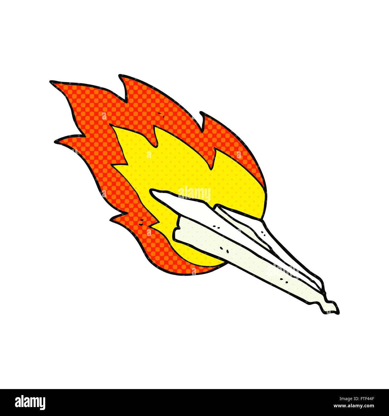 freehand drawn comic book style cartoon paper plane crashing Stock ...