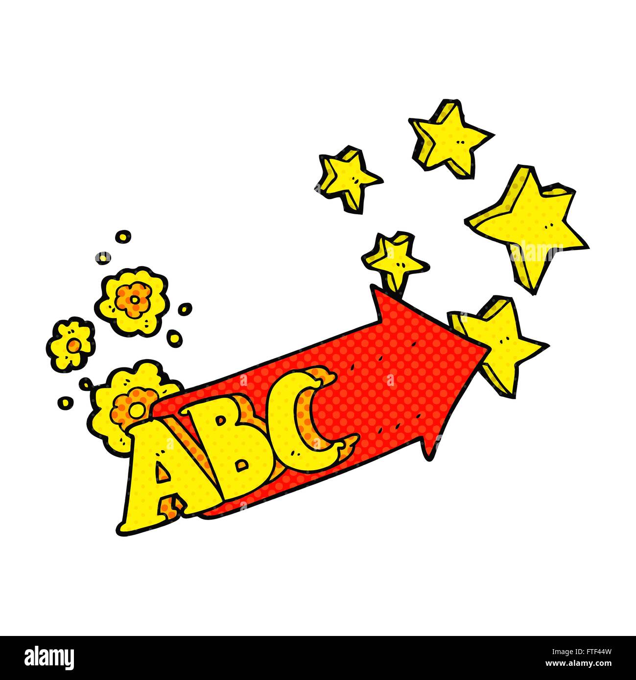 freehand drawn comic book style cartoon ABC symbol Stock Vector Image ...