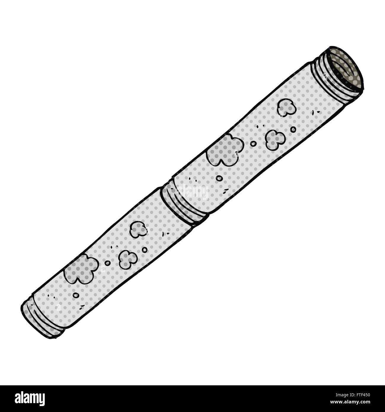 freehand drawn comic book style cartoon old pipe Stock Vector Image ...