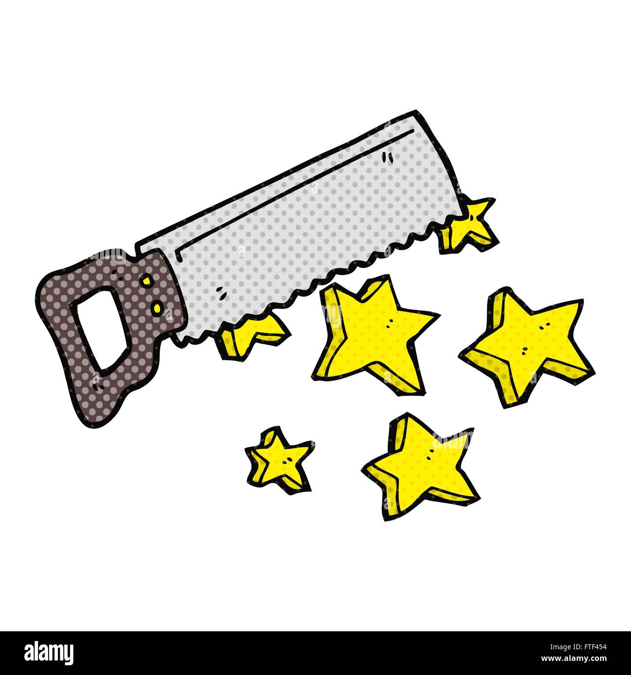 freehand drawn comic book style cartoon saw Stock Vector Image & Art ...