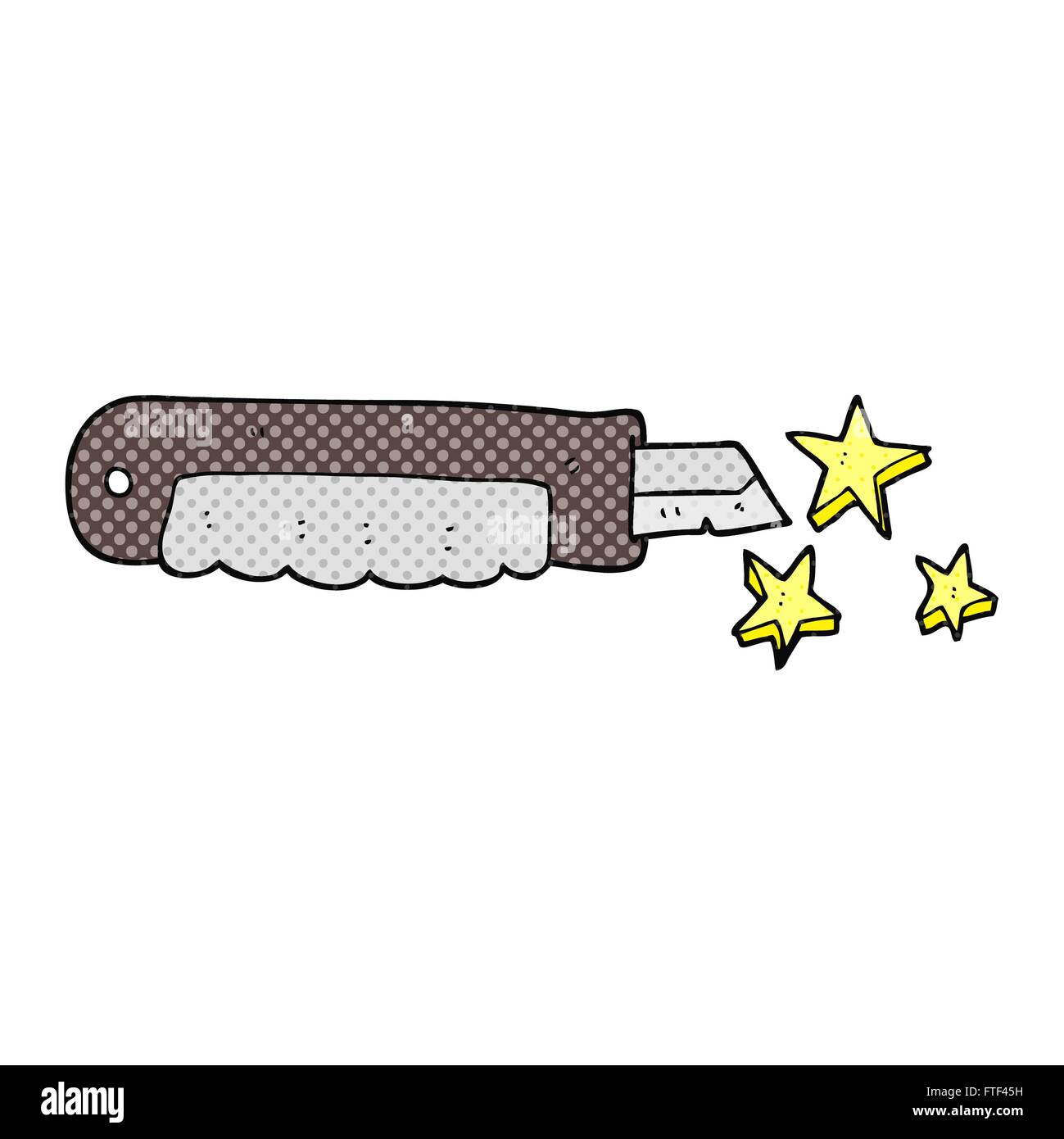 freehand drawn comic book style cartoon knife Stock Vector Image & Art ...