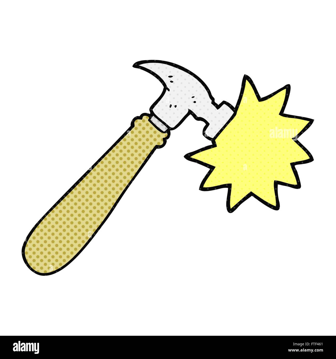 freehand drawn comic book style cartoon hammer Stock Vector Image & Art ...