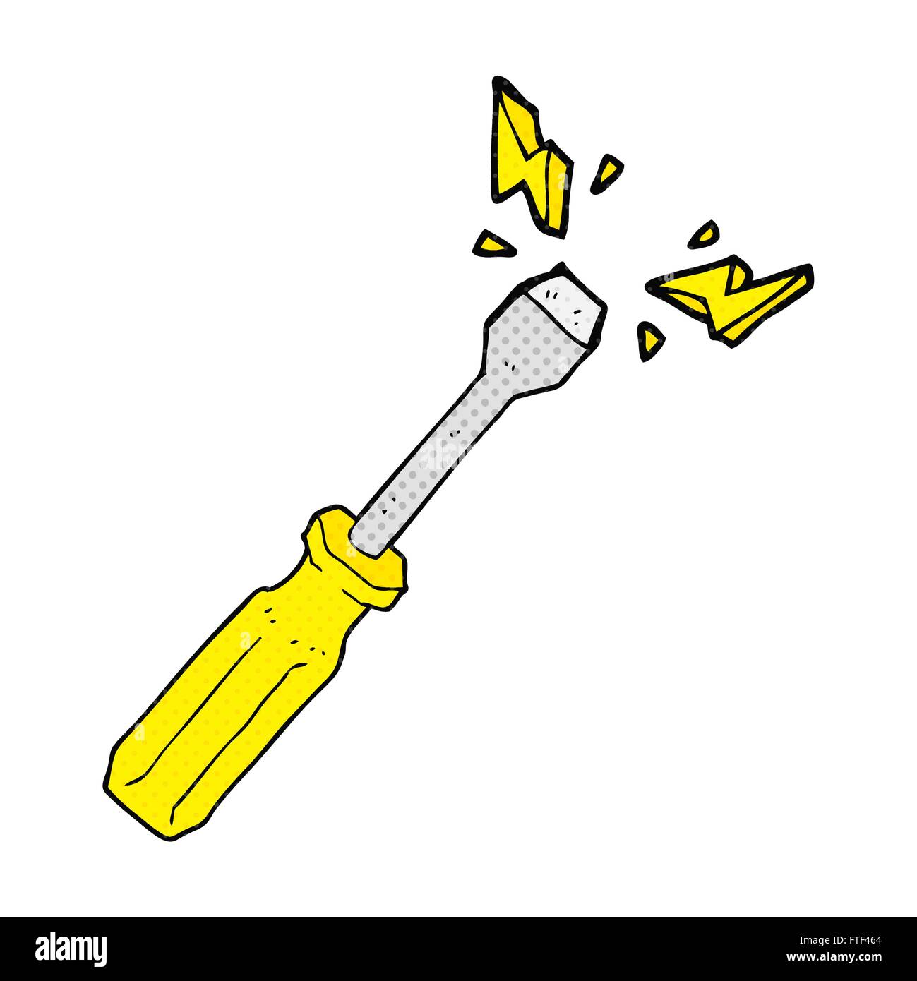freehand drawn comic book style cartoon screwdriver Stock Vector Image ...
