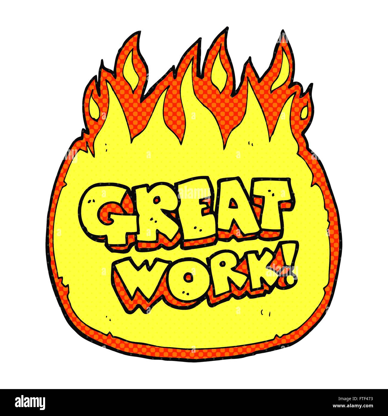 Freehand retro cartoon great work hi-res stock photography and images ...