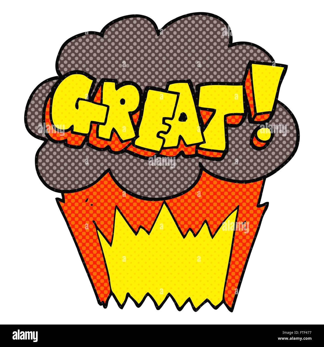 freehand drawn comic book style cartoon great symbol Stock Vector Image ...