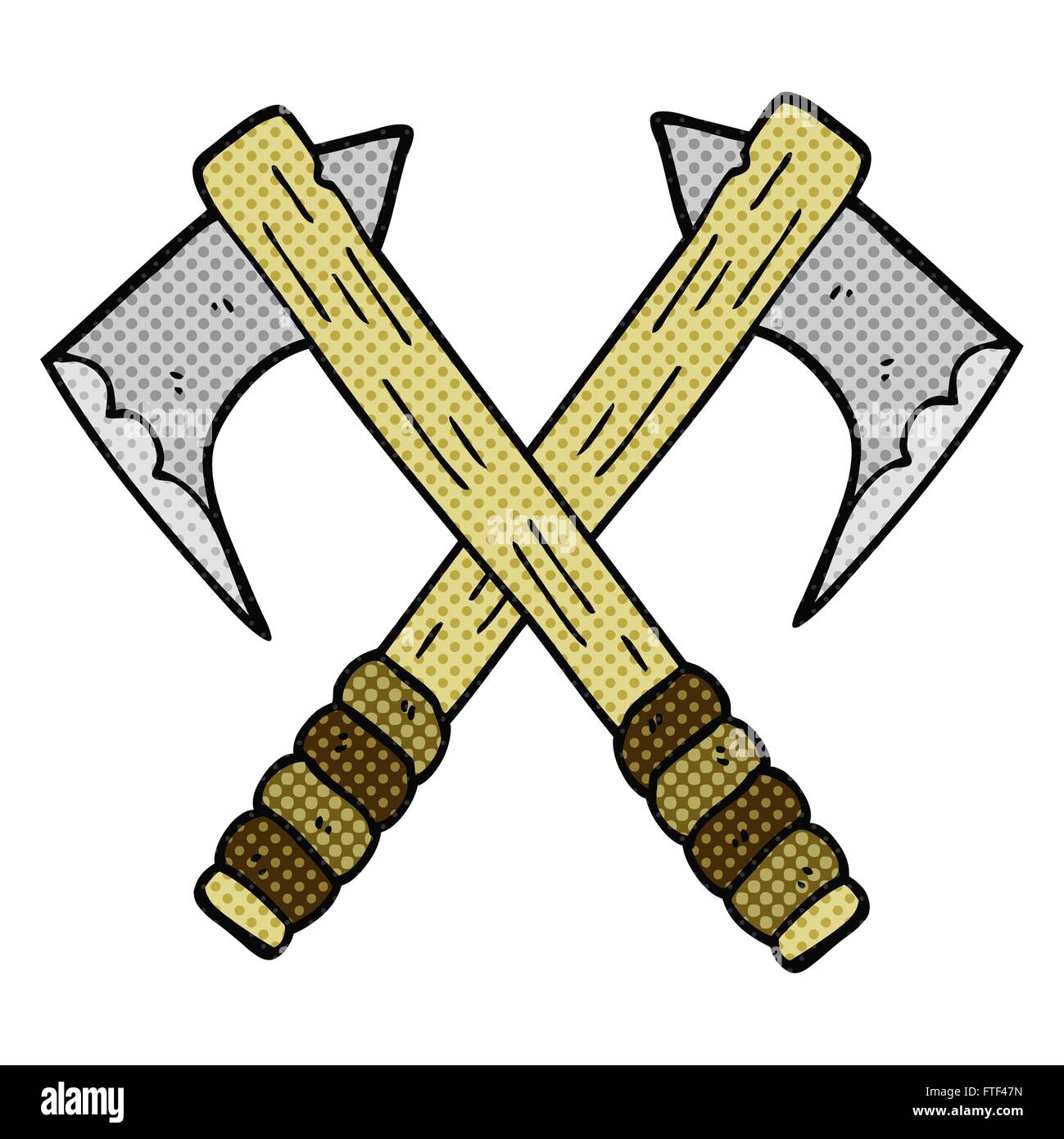 freehand drawn comic book style cartoon axes Stock Vector Image & Art ...