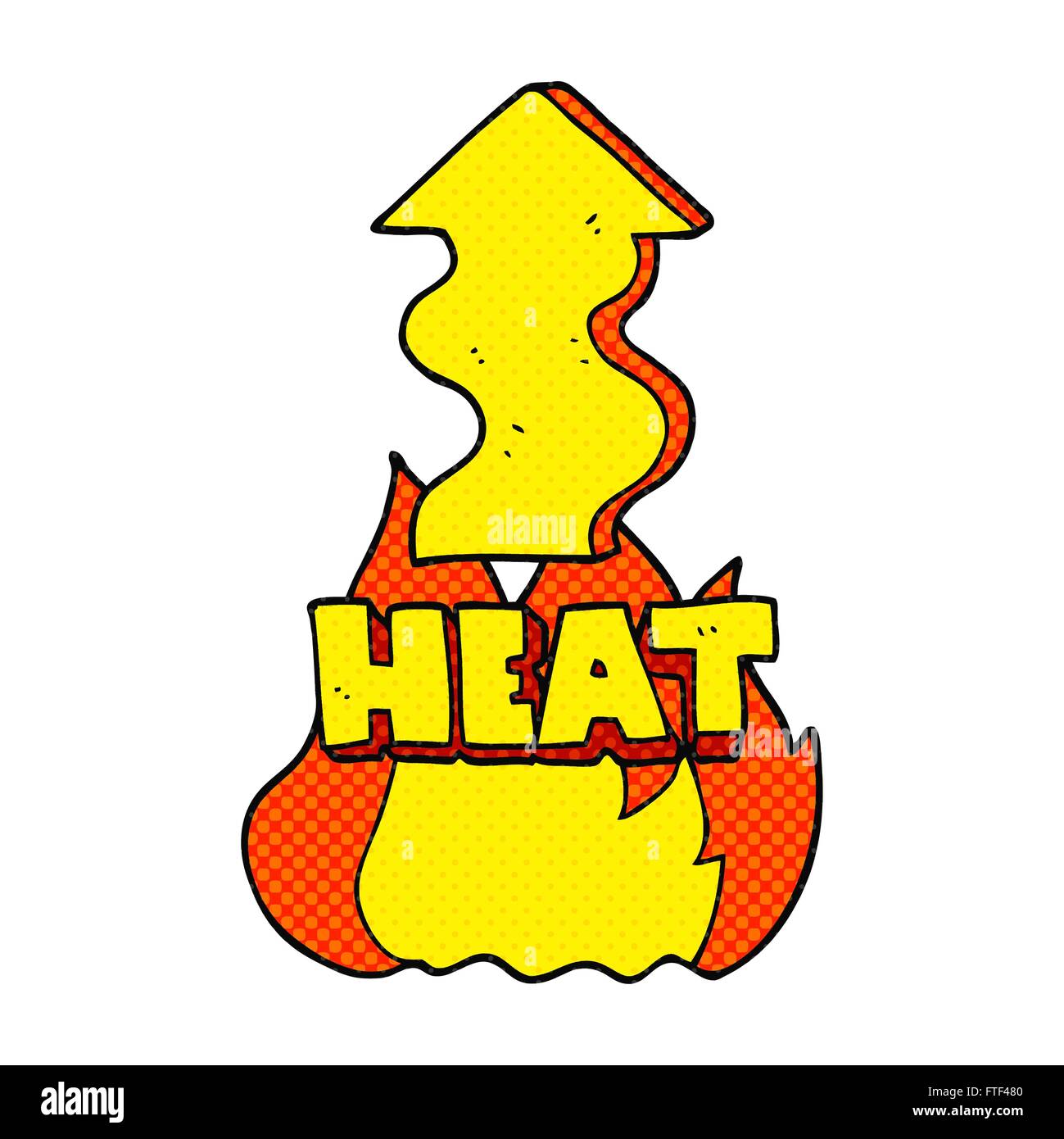 freehand drawn comic book style cartoon heat rising Stock Vector Image ...