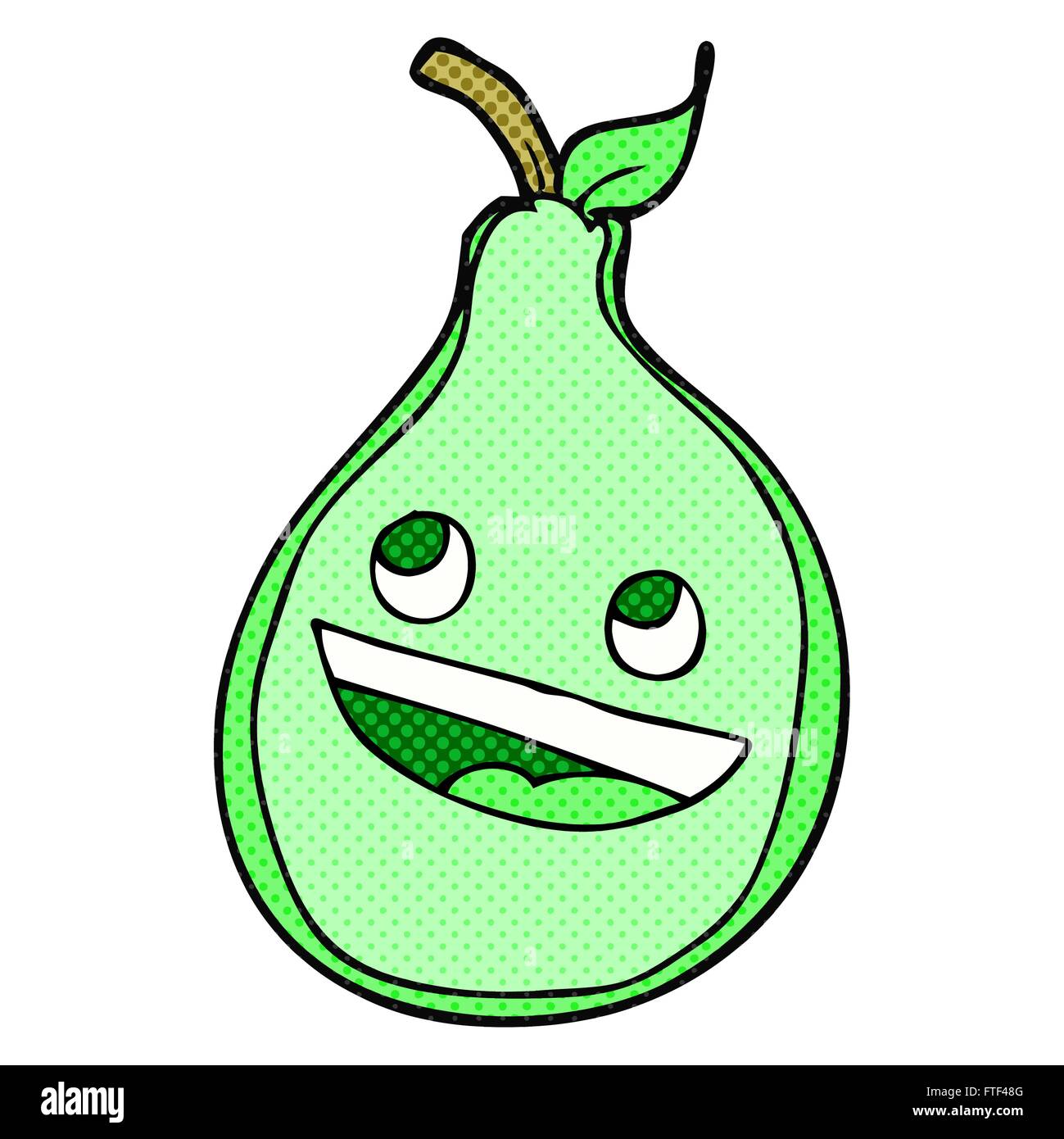 freehand drawn comic book style cartoon pear Stock Vector Image & Art ...