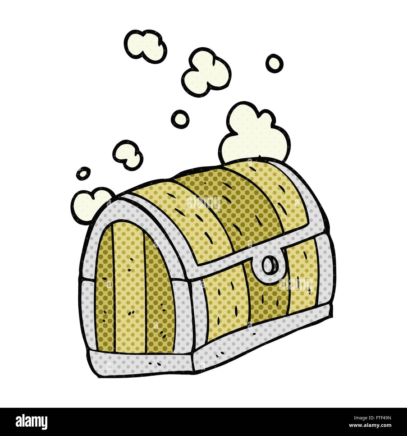 freehand drawn comic book style cartoon treasure chest Stock Vector ...