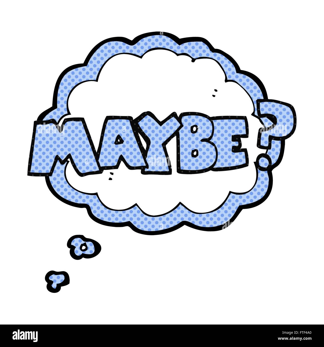 maybe freehand drawn comic book style cartoon symbol Stock Vector Image ...