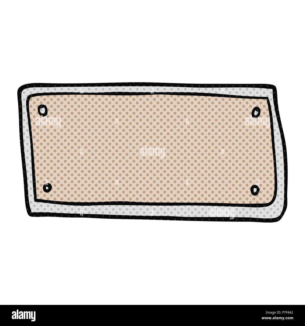 freehand drawn comic book style cartoon blank sign Stock Vector Image ...