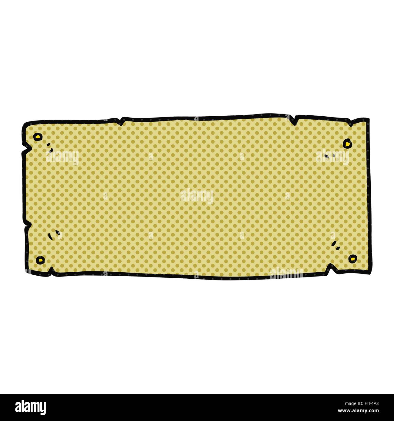 freehand drawn comic book style cartoon blank sign Stock Vector Image ...