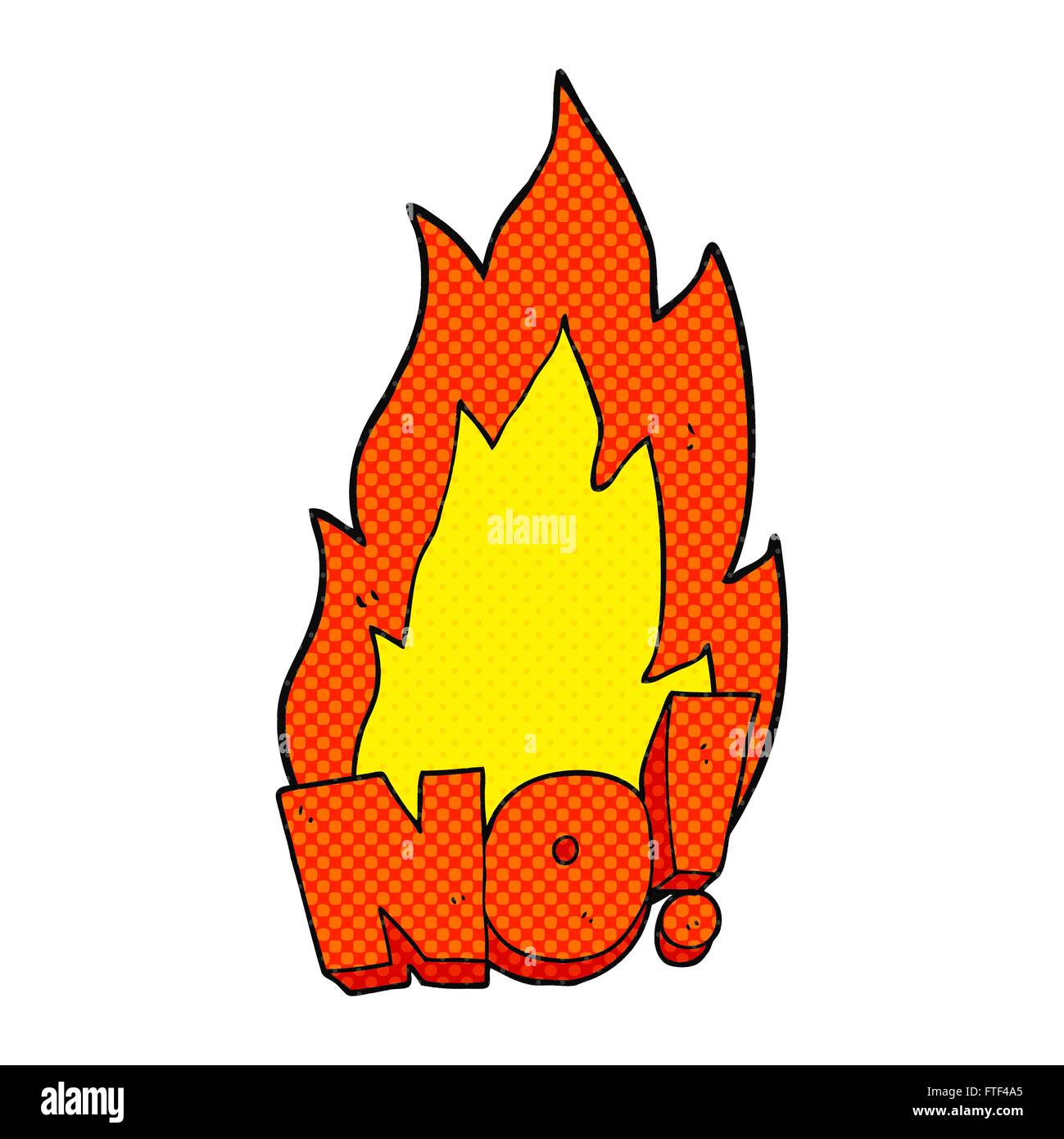 freehand drawn comic book style cartoon NO! shout Stock Vector Image ...