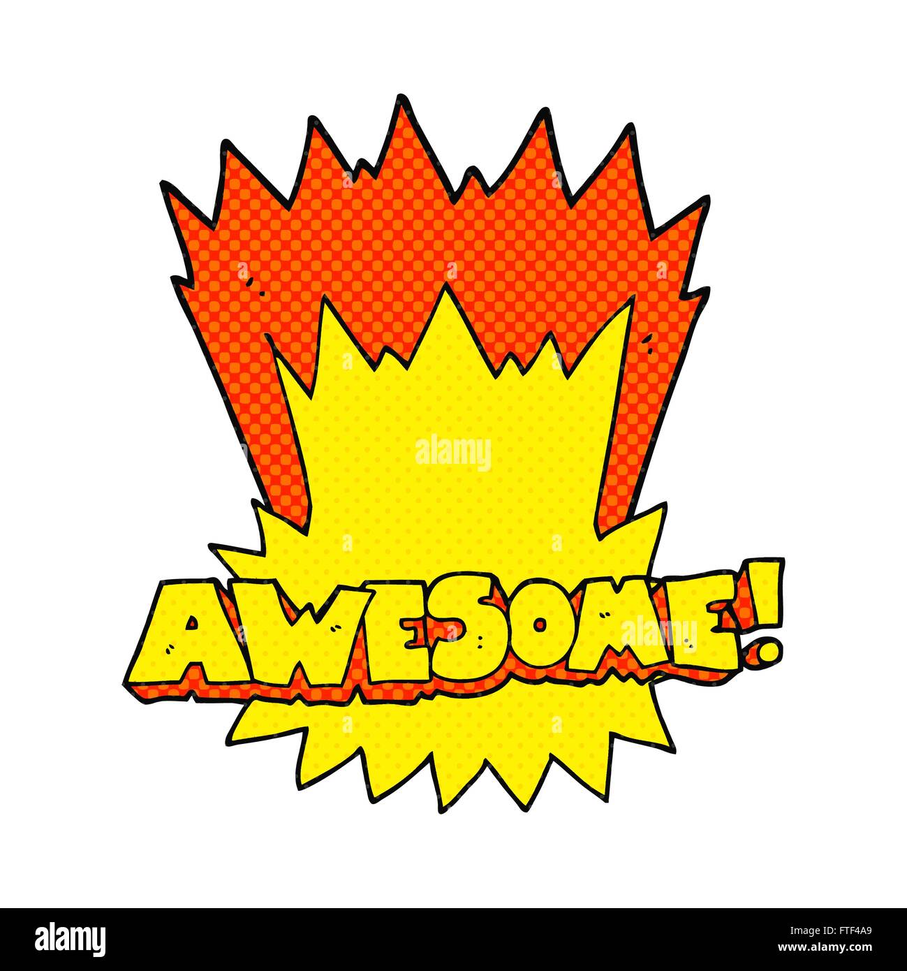 awesome freehand drawn comic book style cartoon shout Stock Vector ...