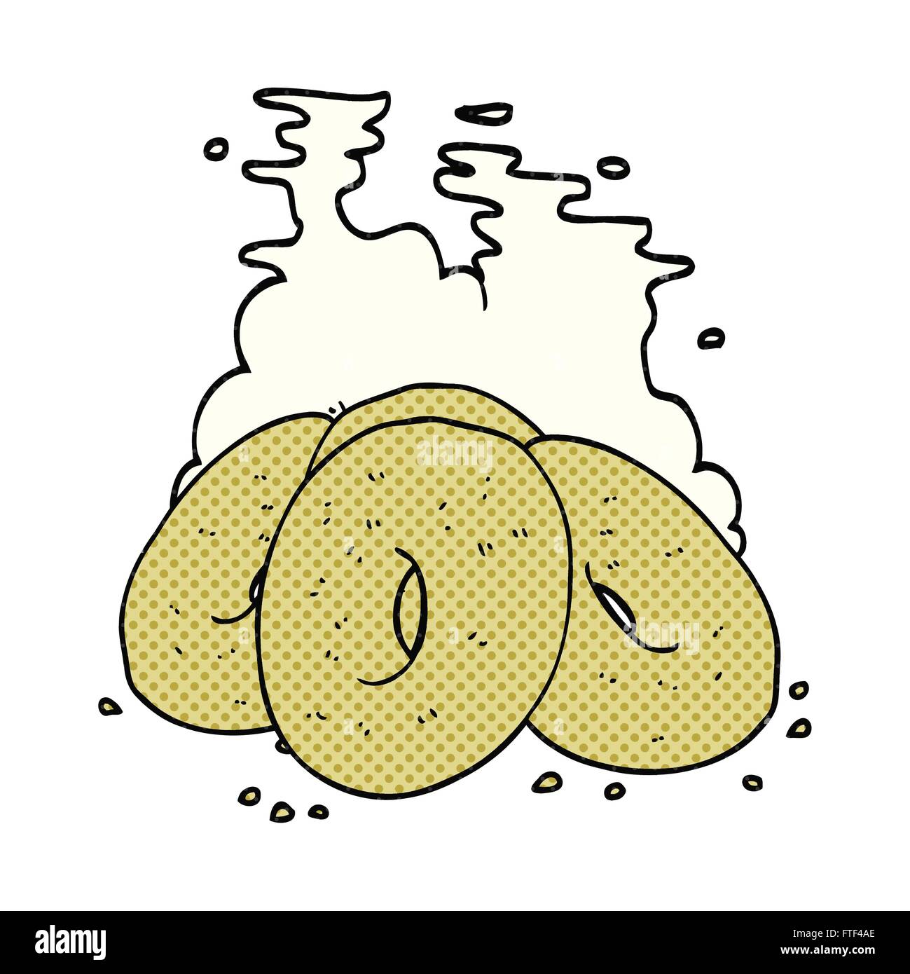 freehand drawn comic book style cartoon bagels Stock Vector Image & Art ...