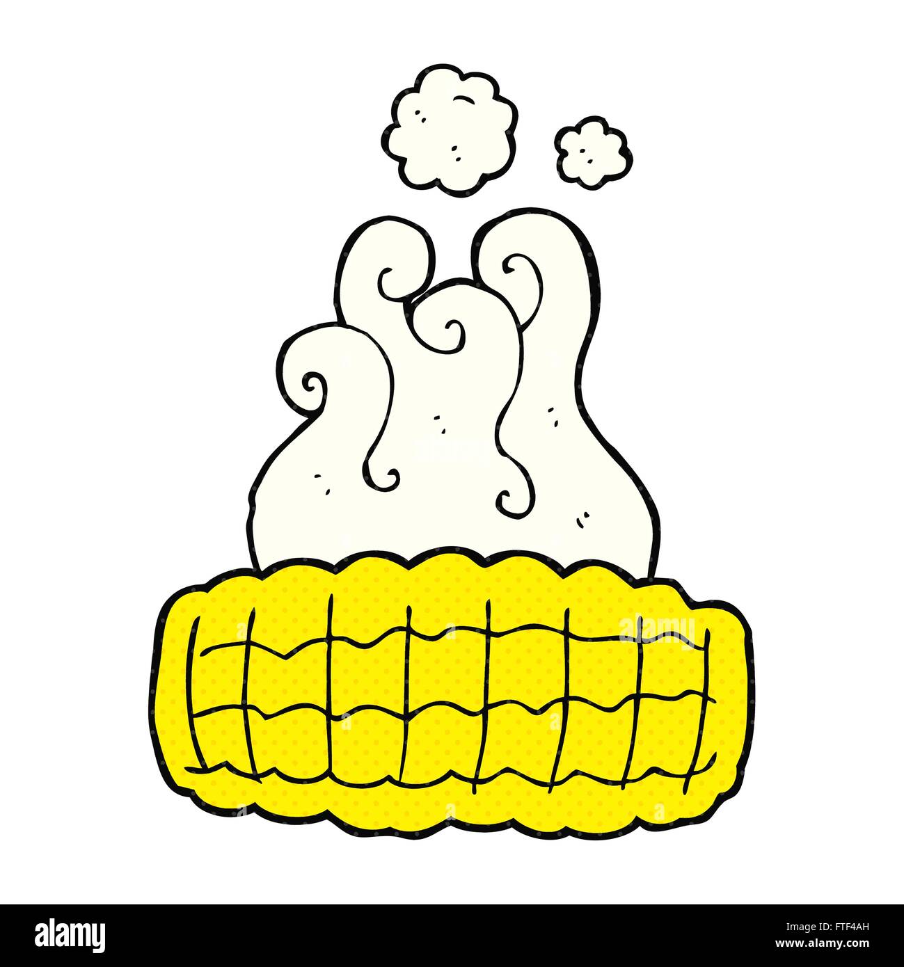 freehand drawn comic book style cartoon corn cob Stock Vector Image ...