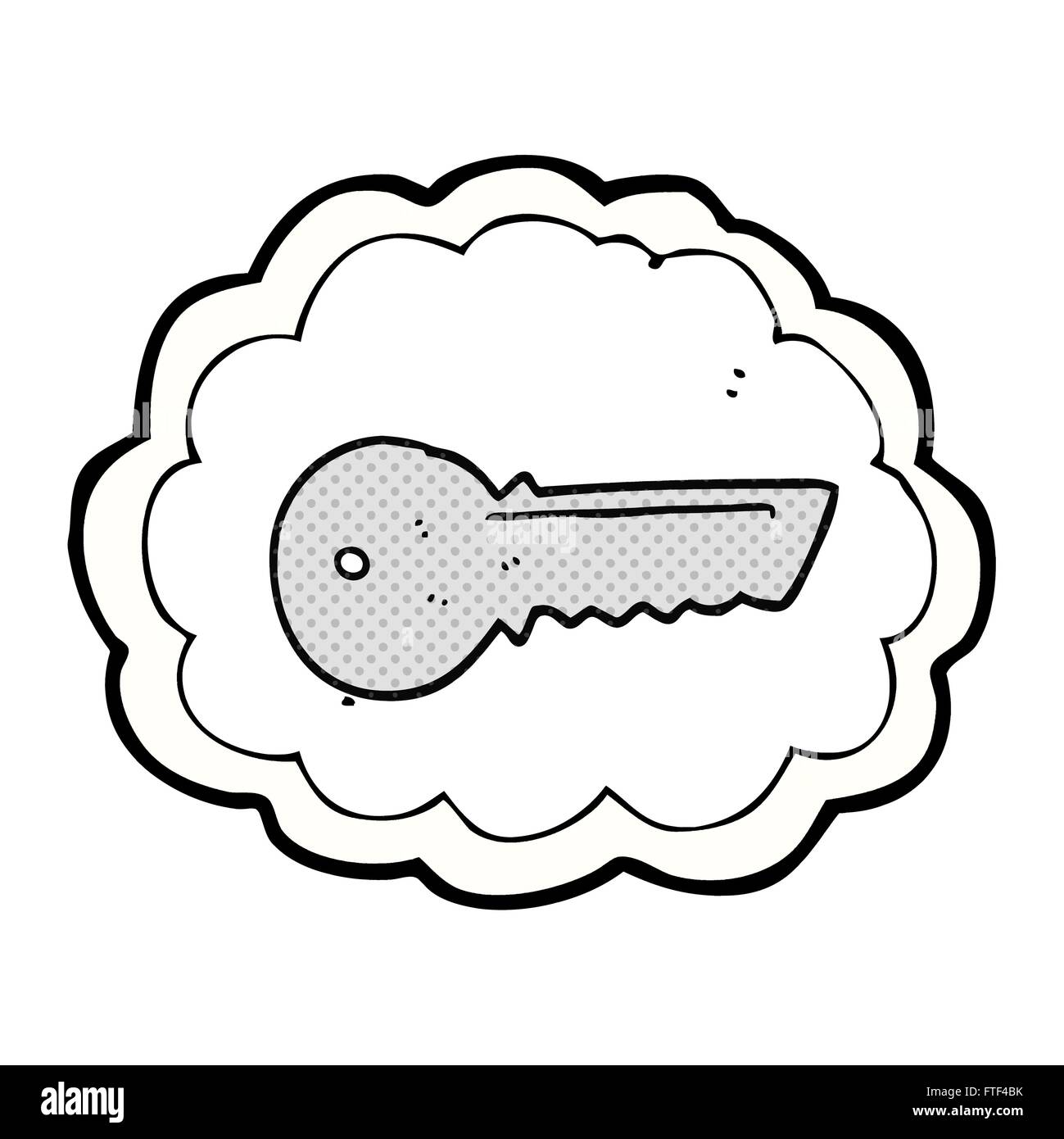 freehand drawn comic book style cartoon door key Stock Vector Image ...