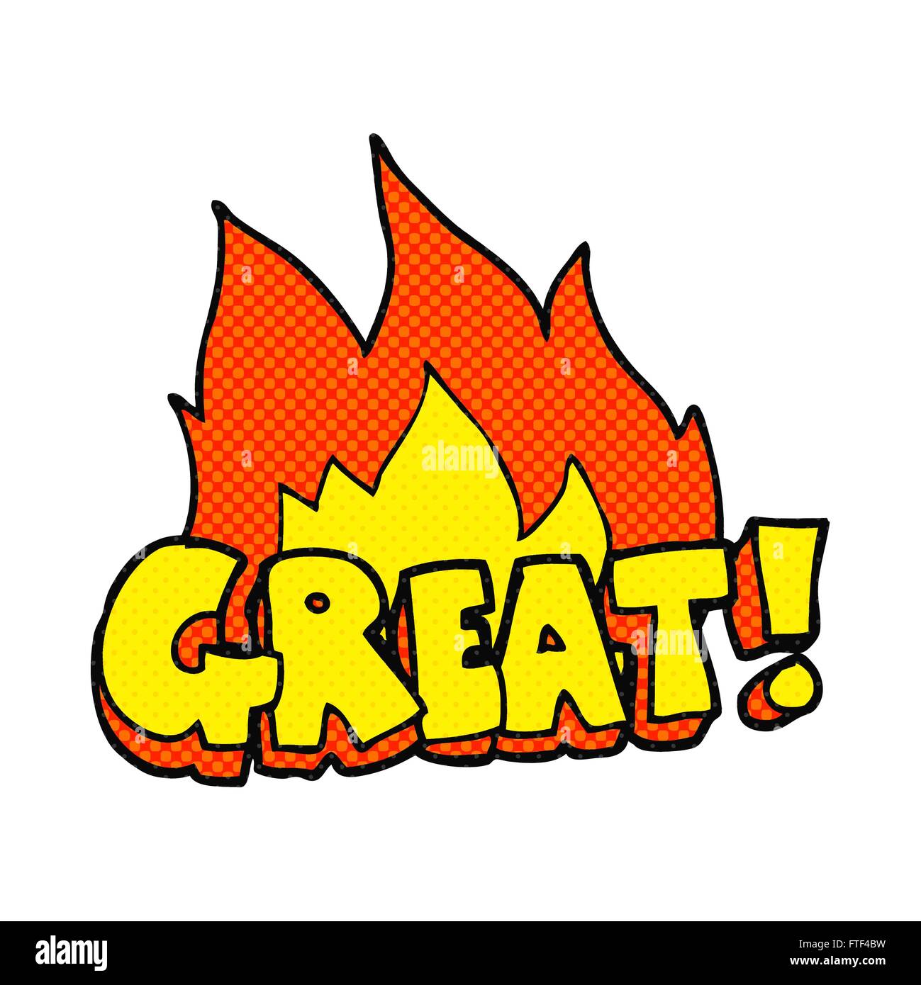 GREAT! freehand drawn comic book style cartoon symbol Stock Vector ...