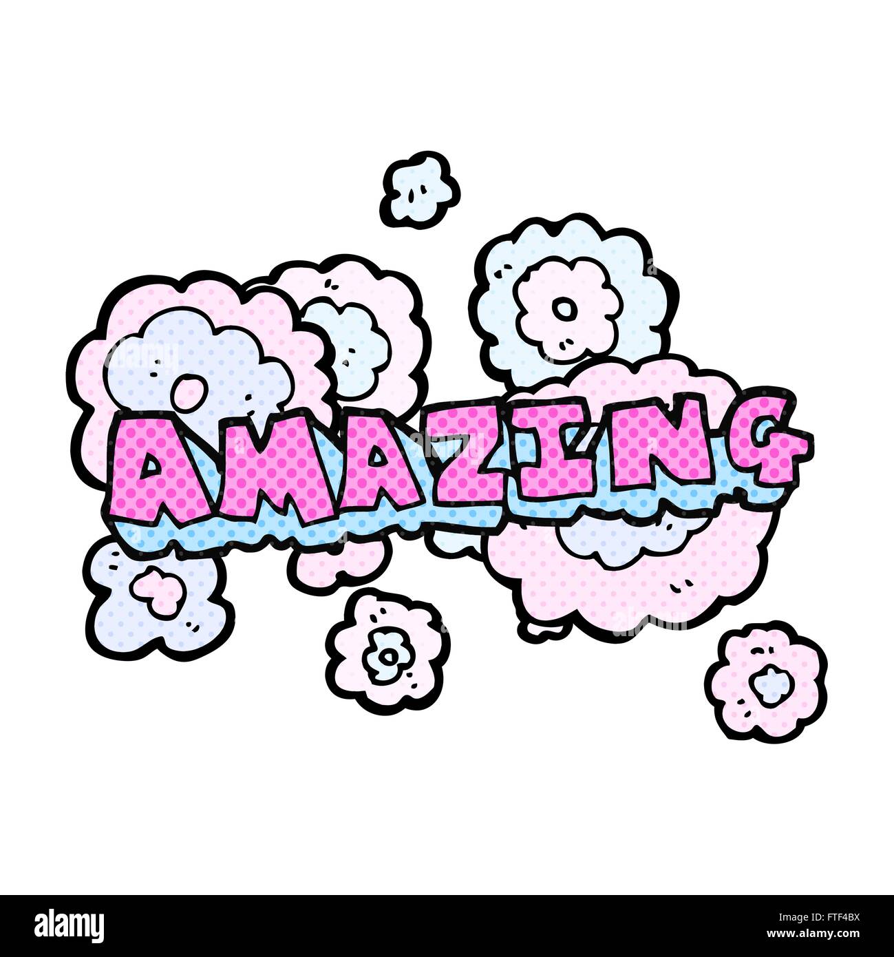 Freehand drawn cartoon amazing word hi-res stock photography and images ...