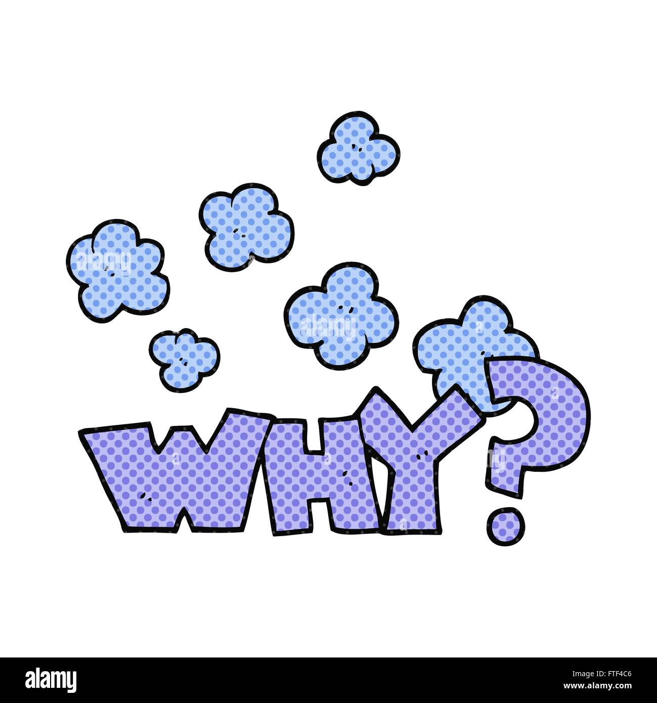 freehand drawn comic book style cartoon shout WHY Stock Vector Image ...